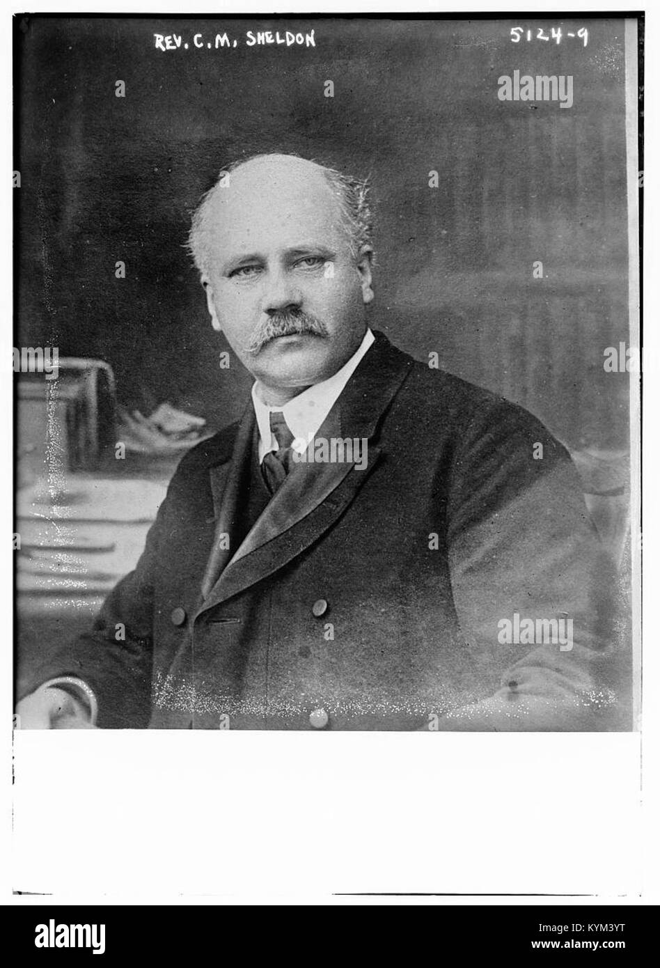 Photograph of Rev. CM Sheldon, captured as part of the Library of ...