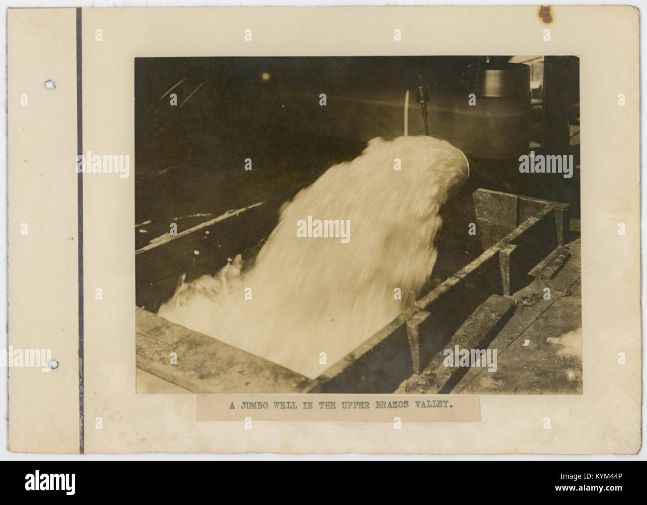 A photograph depicting a large water well in the Upper Brazos Valley ...