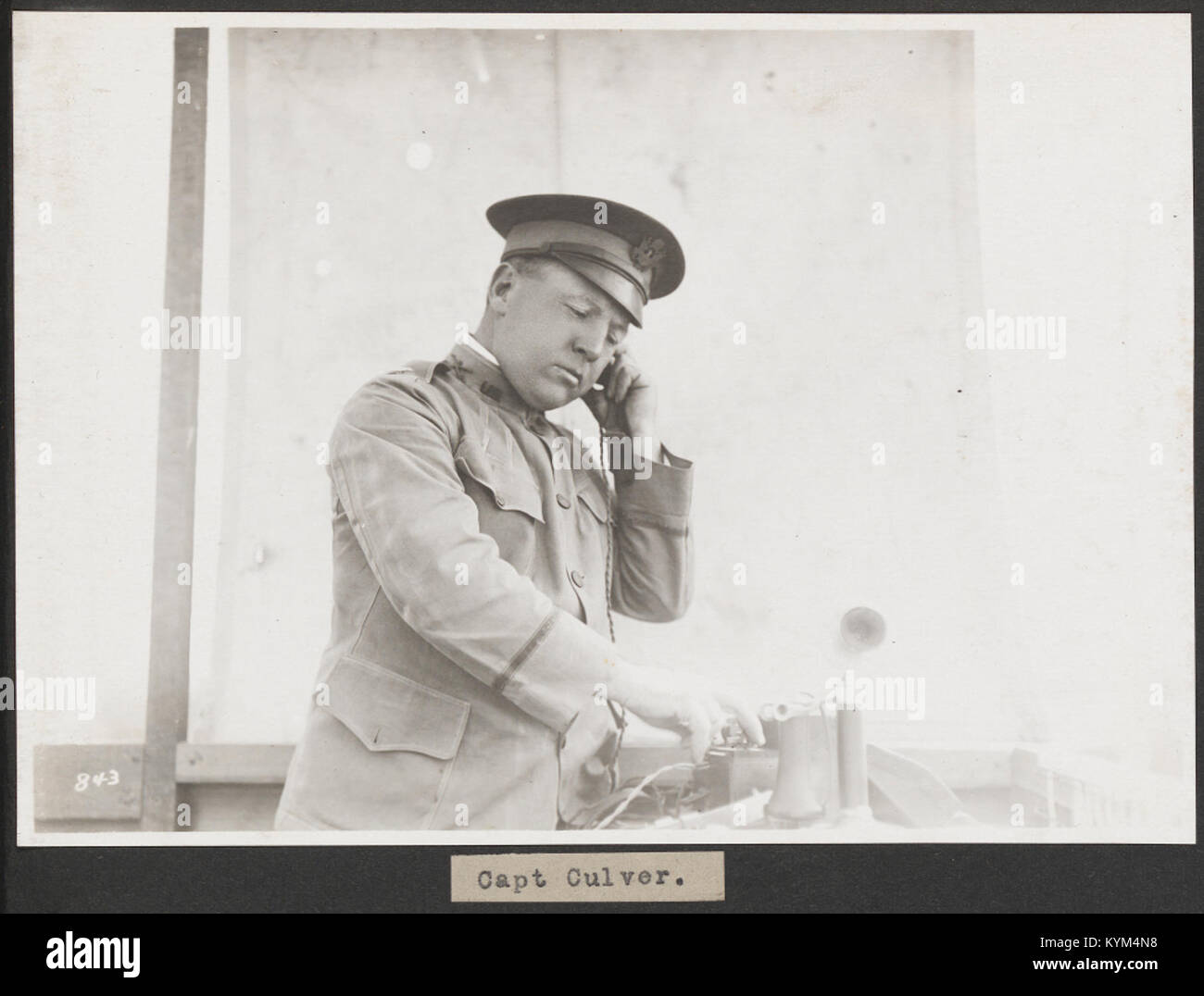 A historical photograph featuring Captain Clarence Culver, an early ...