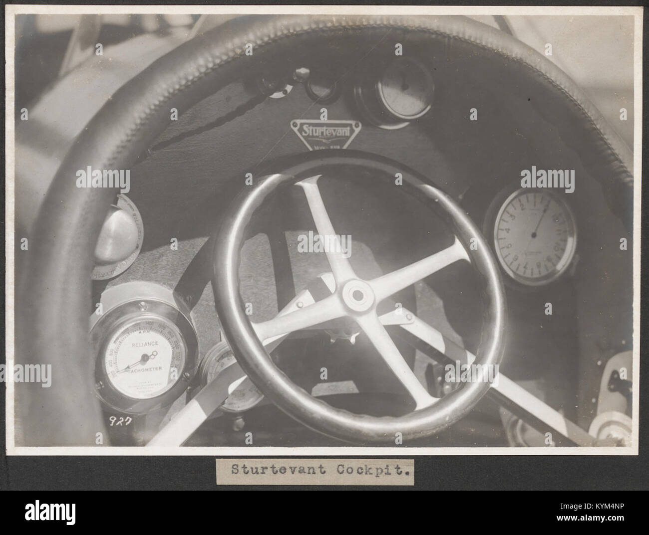 This image shows the cockpit of a Sturtevant Aeroplane, capturing the ...