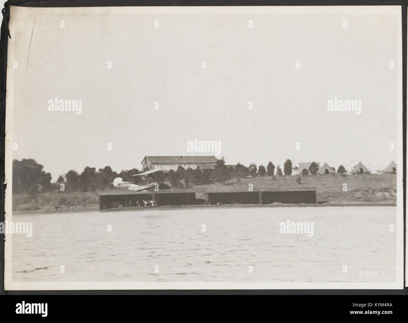 An early Curtiss Model F floatplane in flight at North Island, San ...