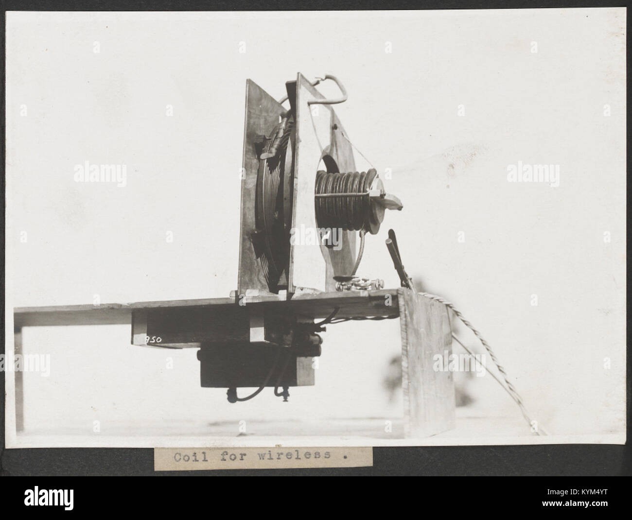 Photograph of a coil used for wireless communication, a key component ...