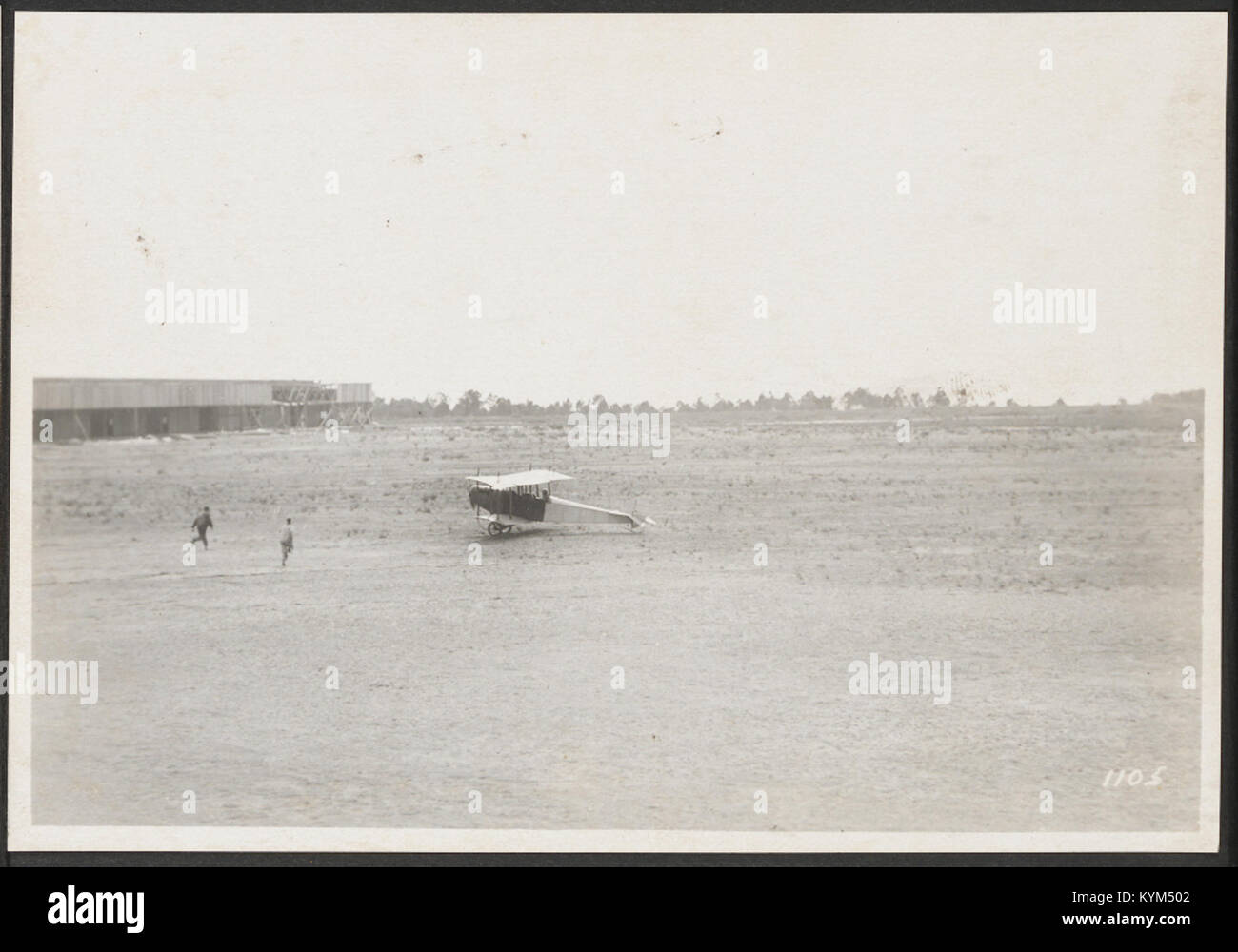 The Curtiss Jenny, an early biplane, is seen in flight in this archival ...