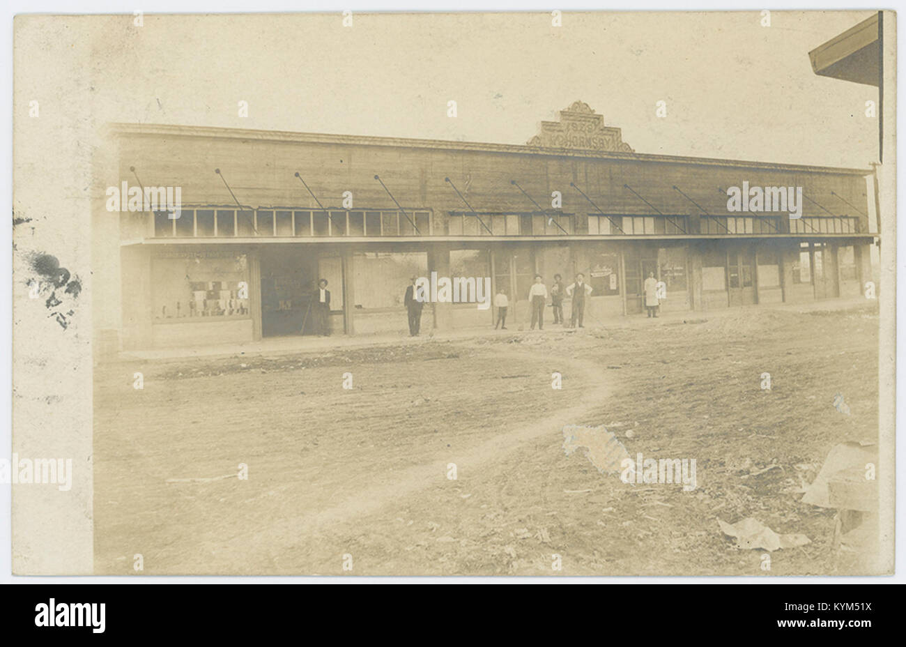 An illustration of the W.D. Hornsby building, capturing its historic ...