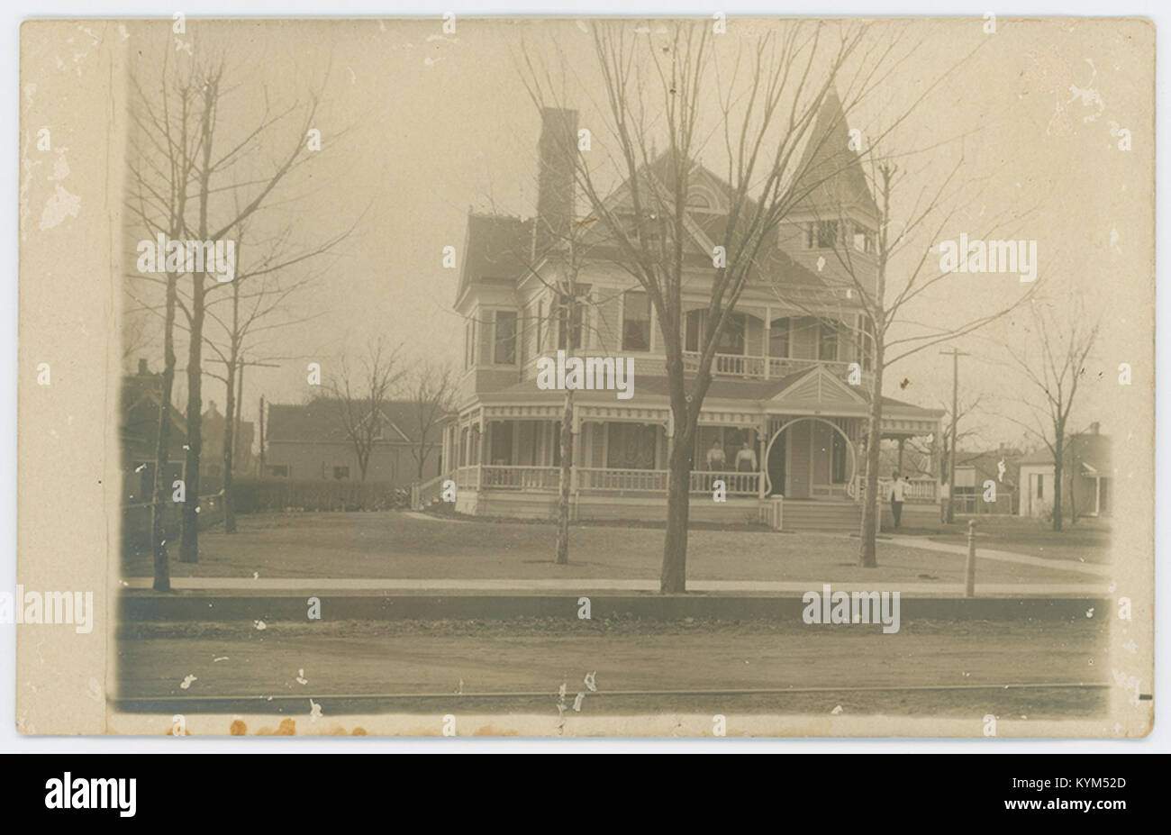 A historical illustration of a house, captured as part of a collection ...