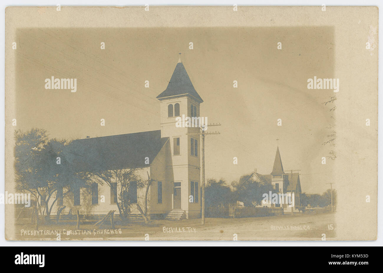 A photograph featuring historic Presbyterian and Christian churches ...