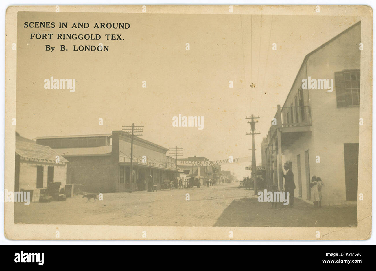 A historical photograph capturing scenes in and around Fort Ringgold ...