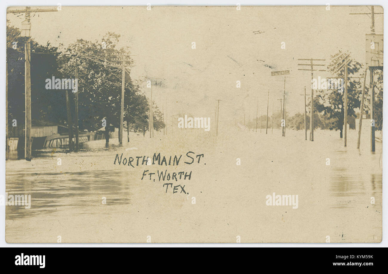 #Flooding in Fort Worth, Texas, captured in an archival photograph ...