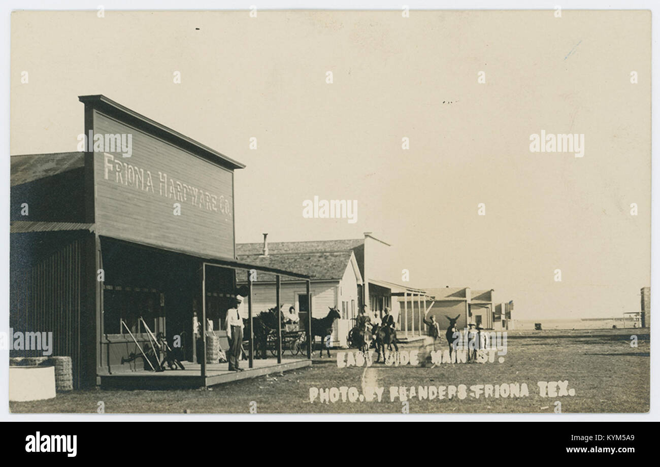A photograph of East Side Main Street in Friona, Texas, featuring ...