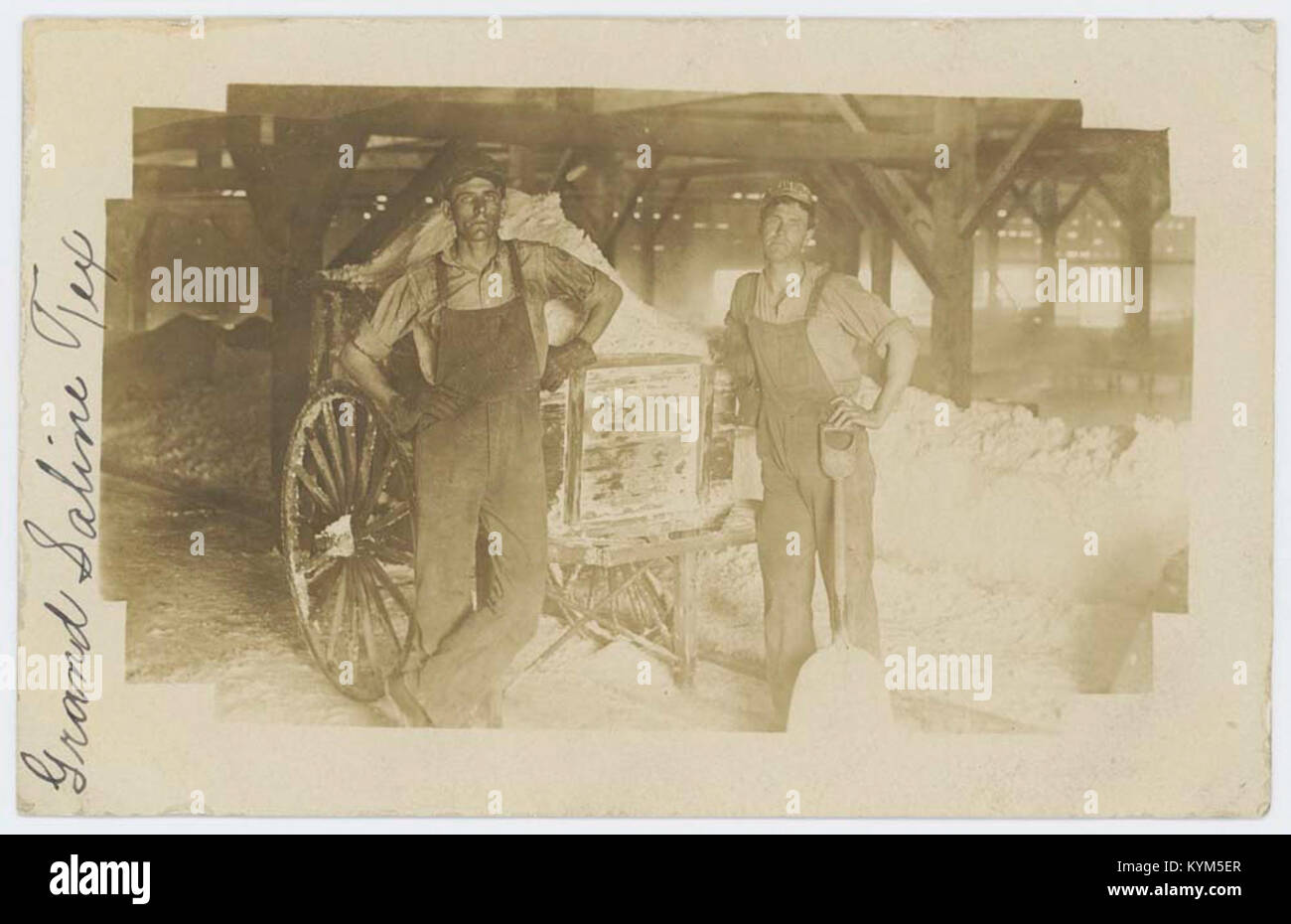 #A historical photograph of the Grand Saline salt mine in Texas ...