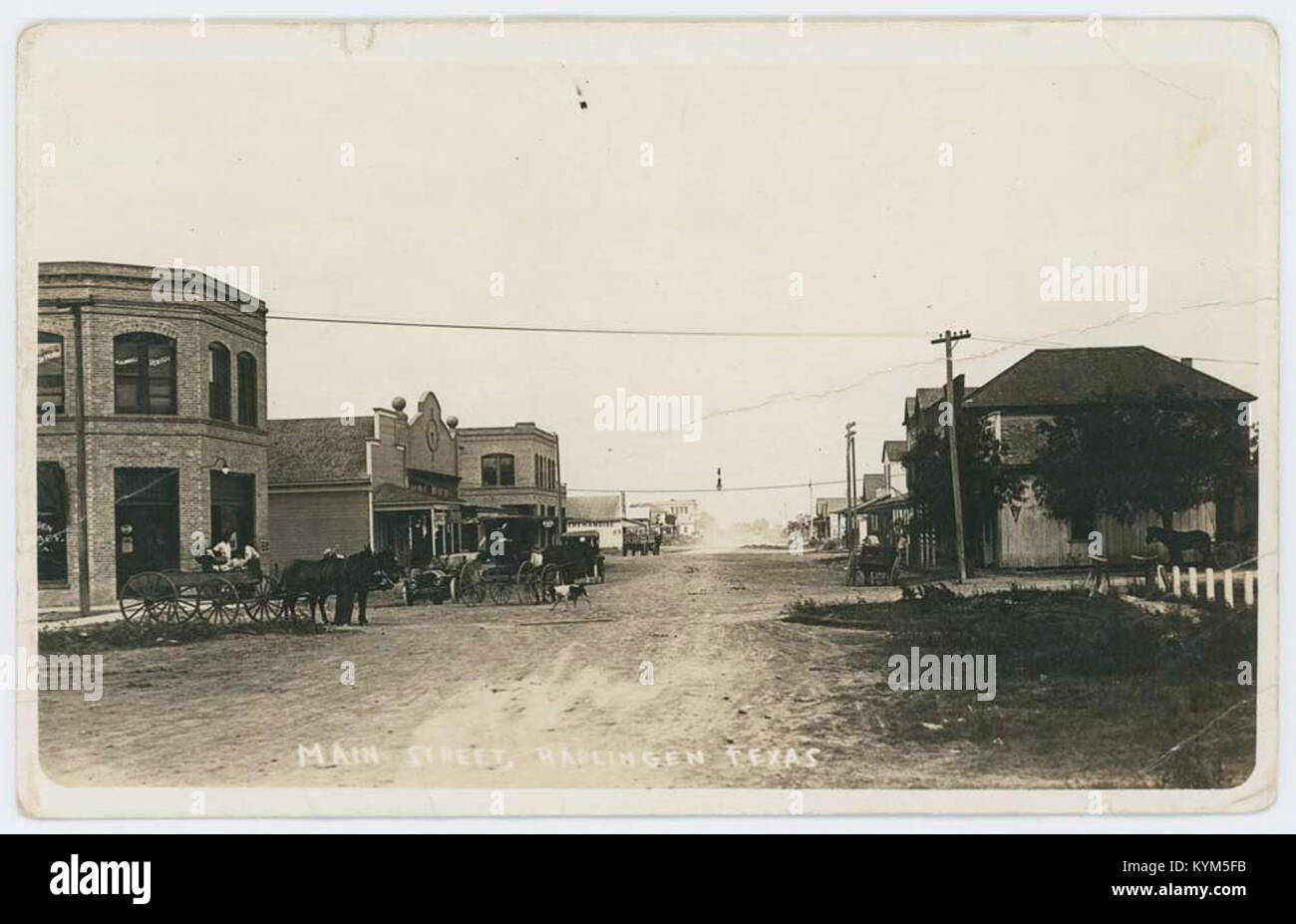 A photograph of Main Street in Harlingen, Texas, capturing the street ...