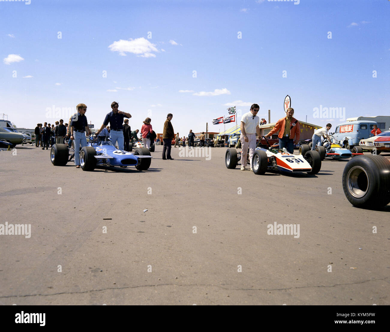 The image depicts a Formula A race at the Edmonton International ...