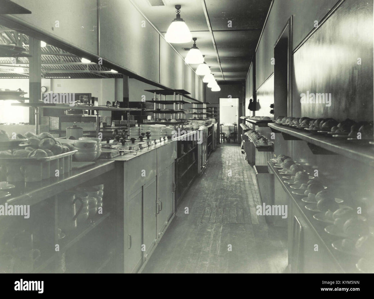 A historic photograph of the Chullora Railway Canteen, located behind ...