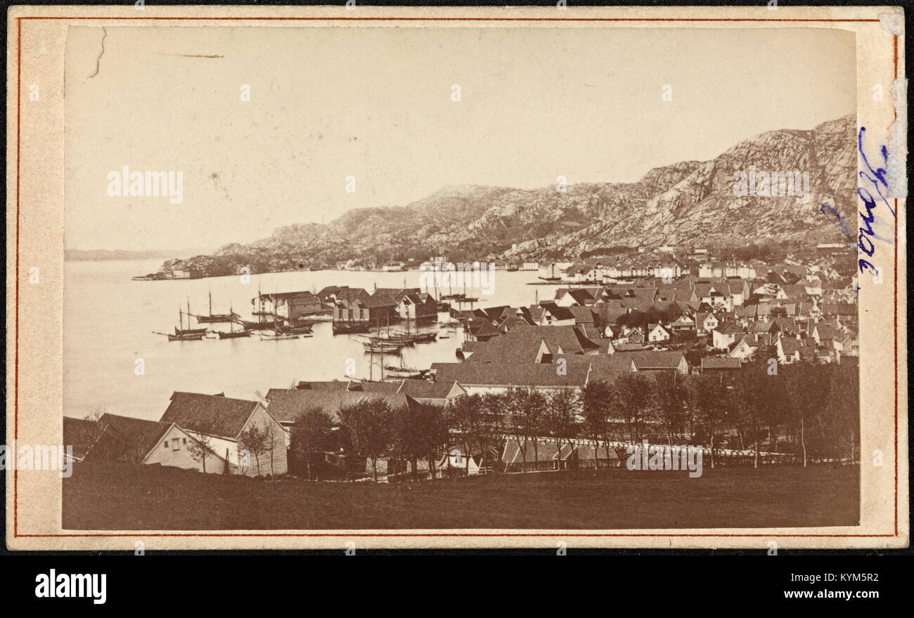 A historic carte de visite photograph of Sandviken, near Bergen, Norway ...