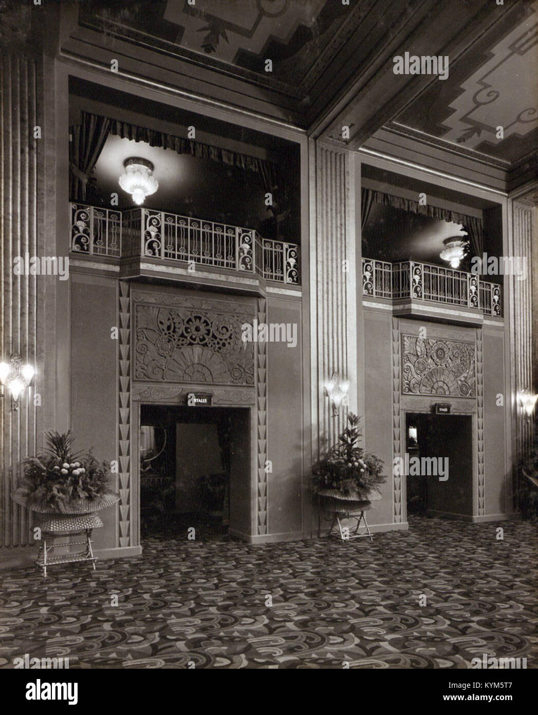 The entrance stalls at the Paramount Theatre, Newcastle, featuring Art ...
