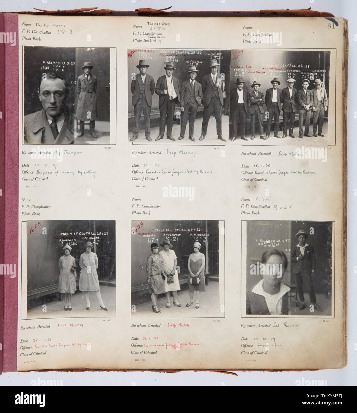 A special photograph book from circa 1924-1929, documenting criminal ...