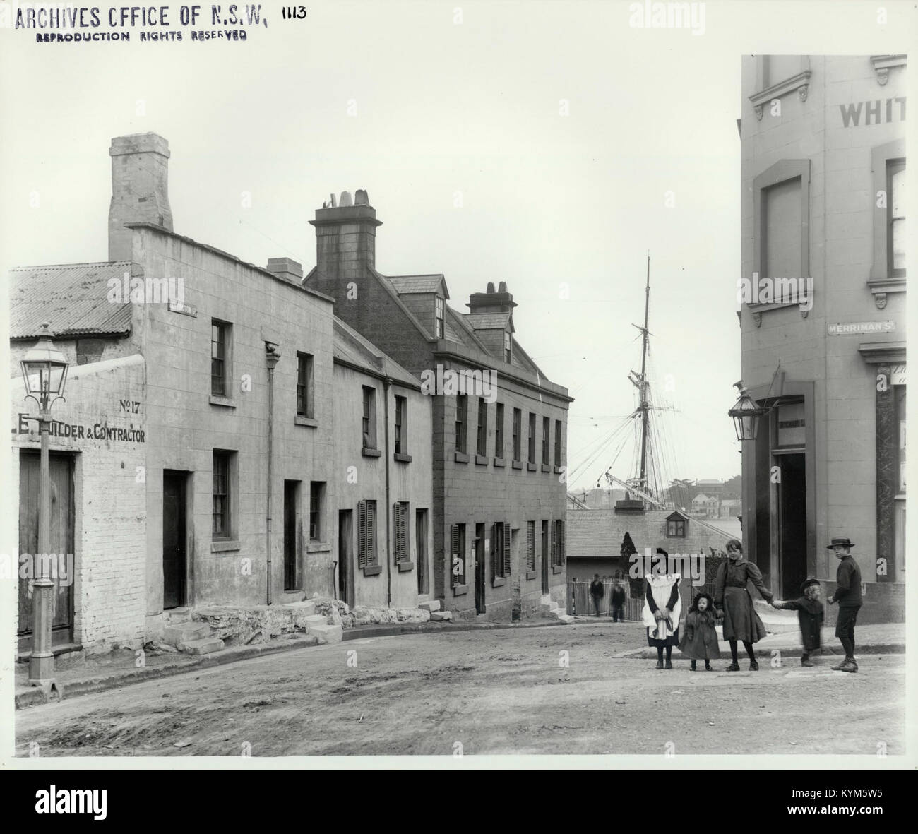 A historic image of the corner of Bettington and Merriman Streets in ...
