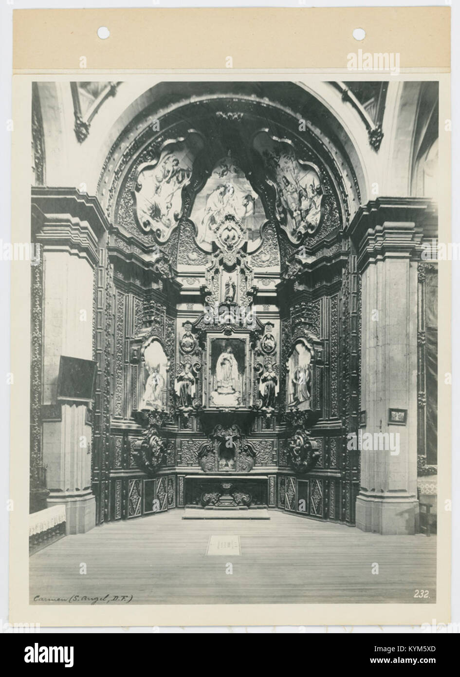 A vintage photograph showcasing the architecture of Carmen in Mexico ...