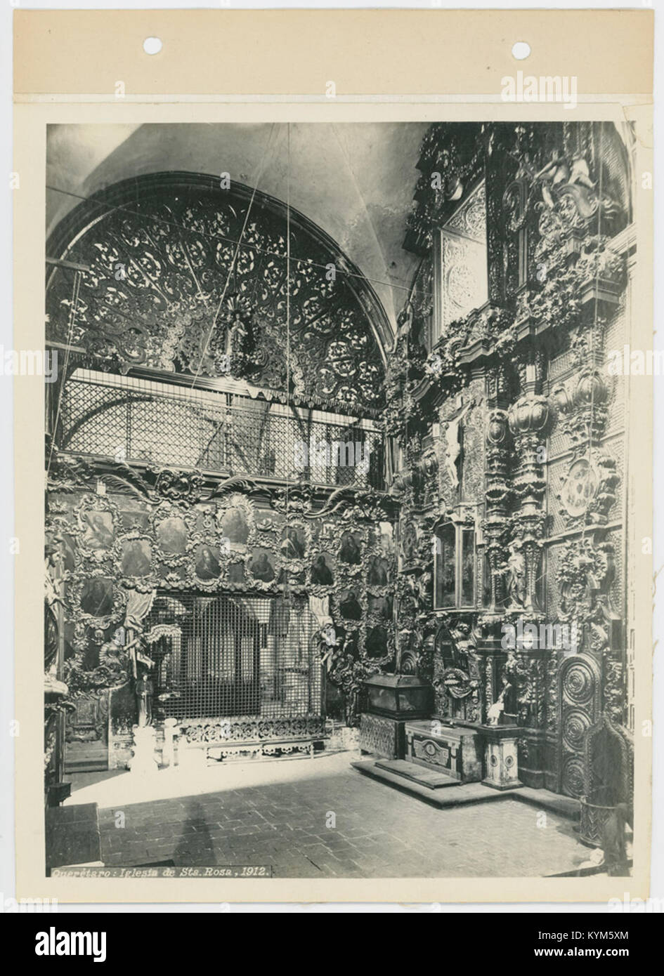 Photograph of the Iglesia de Santa Rosa in Queretaro, Mexico, taken in ...