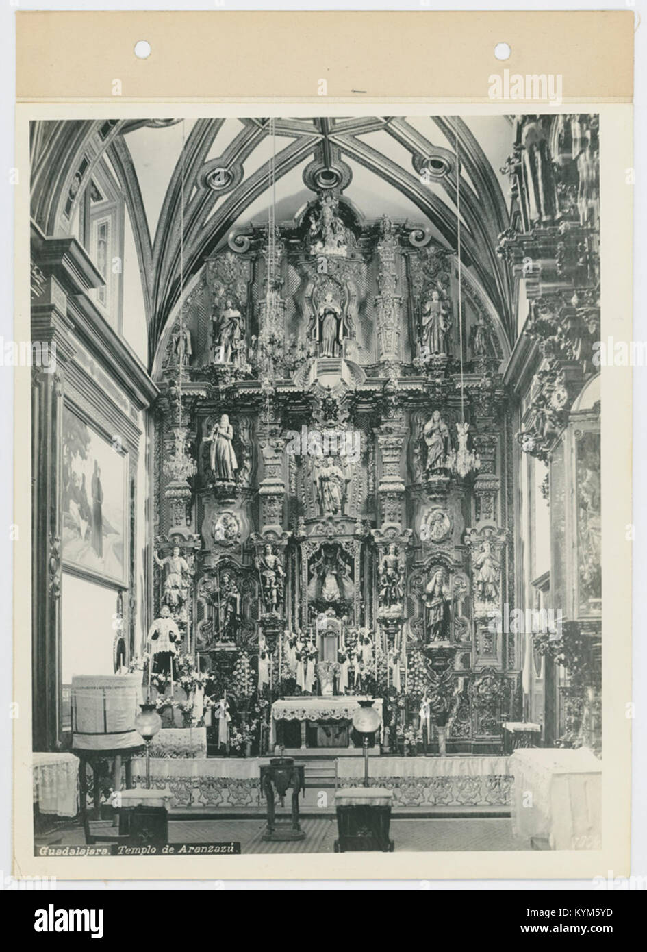 A photograph of the Templo de Aranzazu in Guadalajara, Mexico ...
