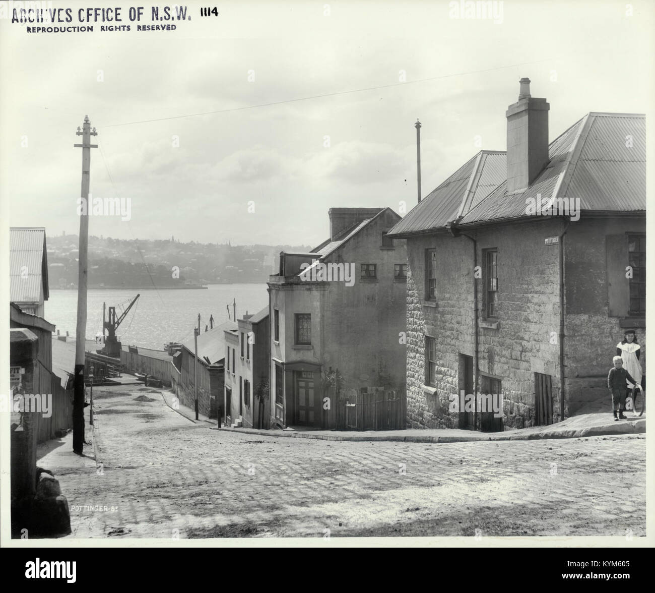 Black-and-white historic photograph of Pottinger Street, located in The ...