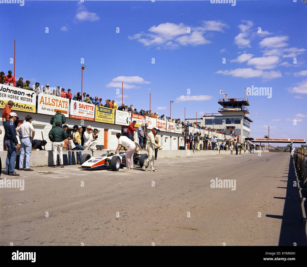 Formula A race at the Edmonton International Speedway, Alberta, Canada ...