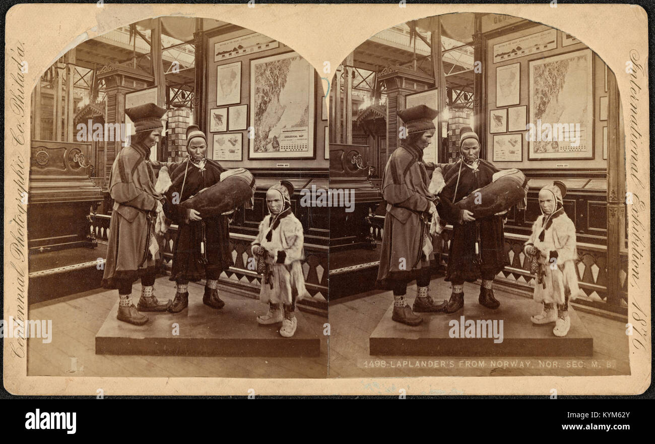 A historic photograph from the 1498 Laplander's exhibit at the ...