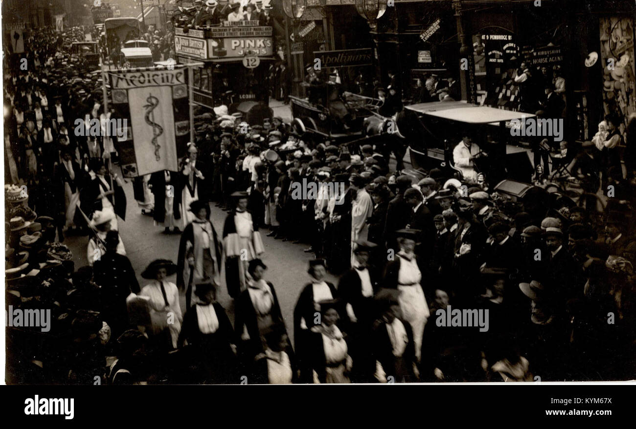 A photograph documenting the Women's Social and Political Union (WSPU ...