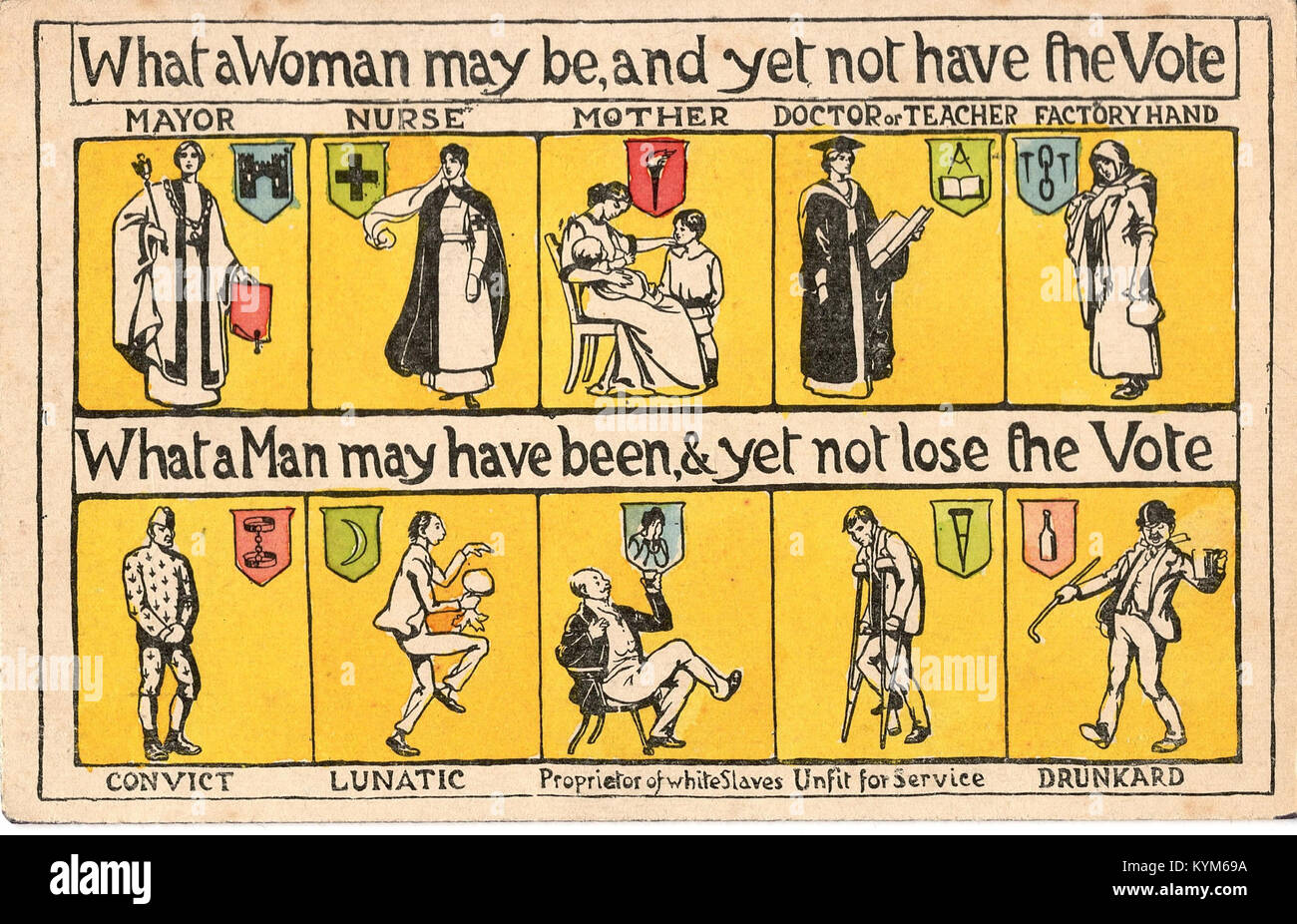 Vintage image depicting a symbolic representation of a woman’s role in ...
