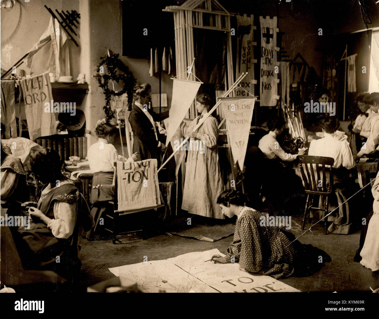 Photograph of the Women's Social and Political Union (WSPU) members ...