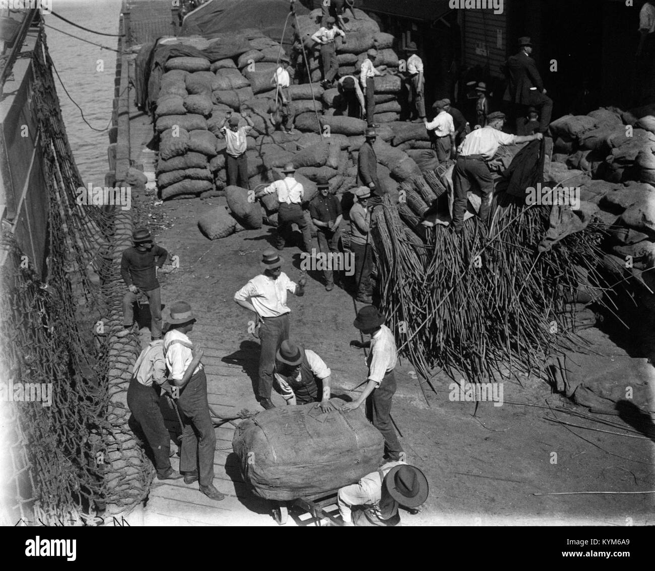 Harbor labor strike Black and White Stock Photos & Images - Alamy