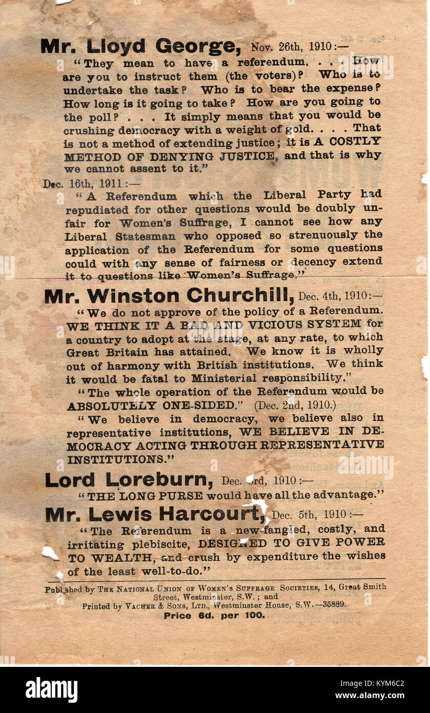 This image shows a page from the National Union of Women's Suffrage ...