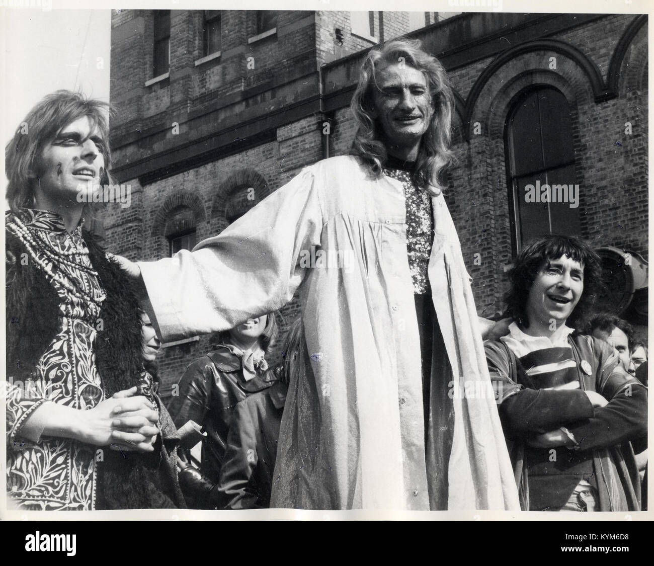 A historical photograph of the GLF Street Theatre from the early 1970s ...
