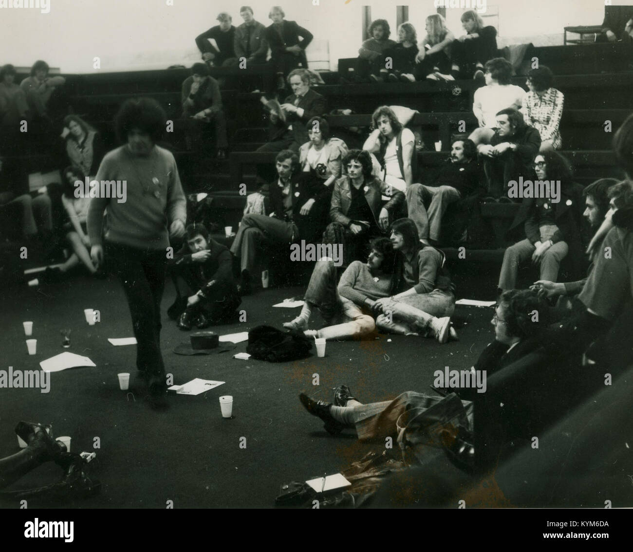 This historical photograph captures the First National Convention held ...