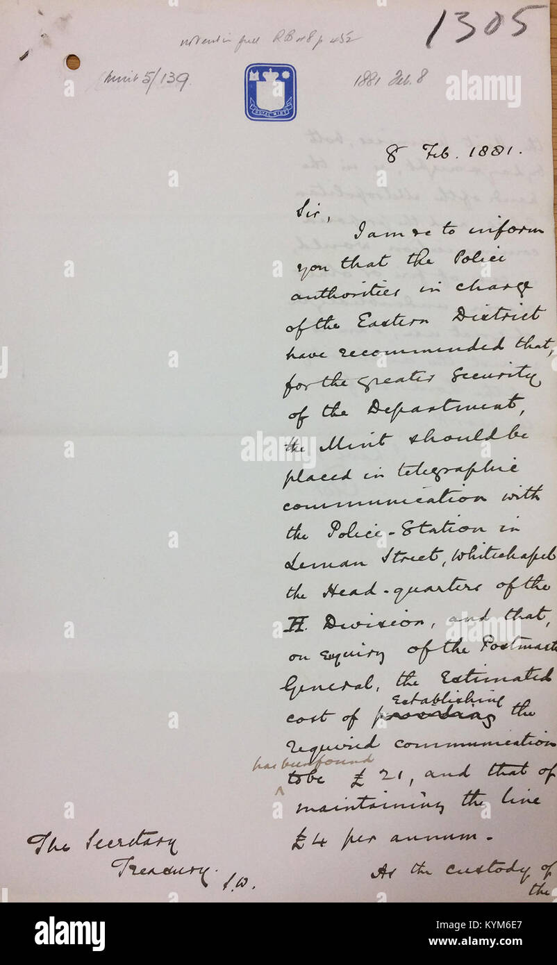 A historical image showing telegraphic communication between Leman ...