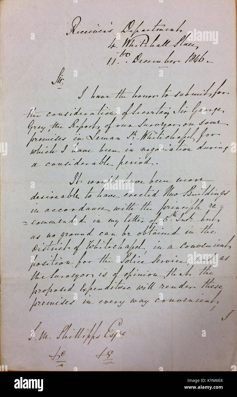 An archival image documenting the purchase of the Leman Street building ...