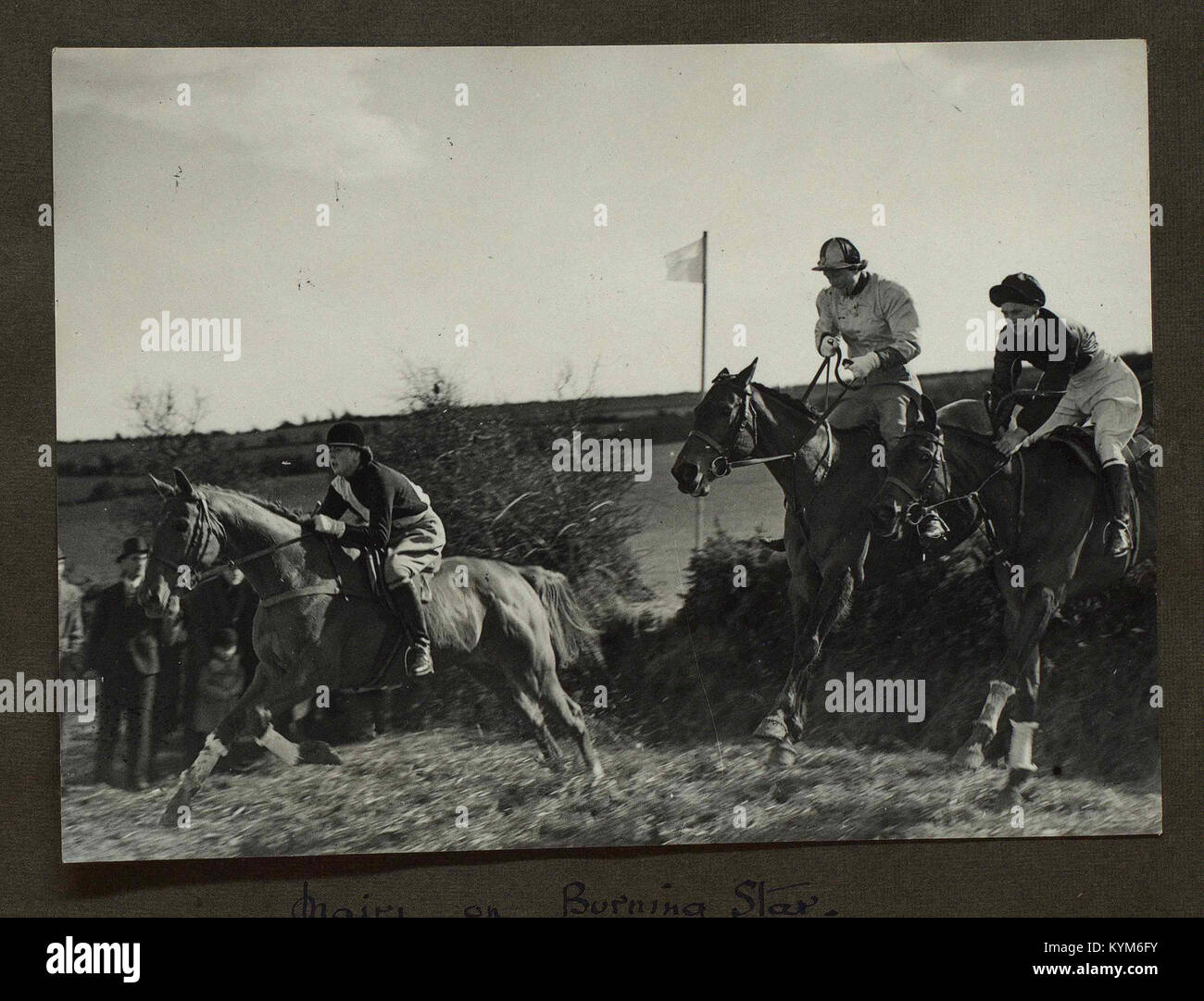 A historical photograph depicting women horseback riding, showcasing ...