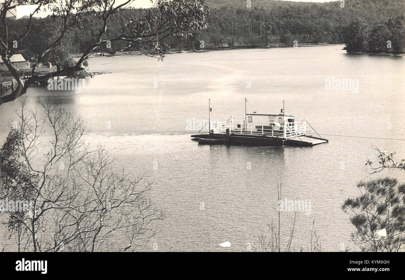 A historic black-and-white photograph showing the Clyde River at ...