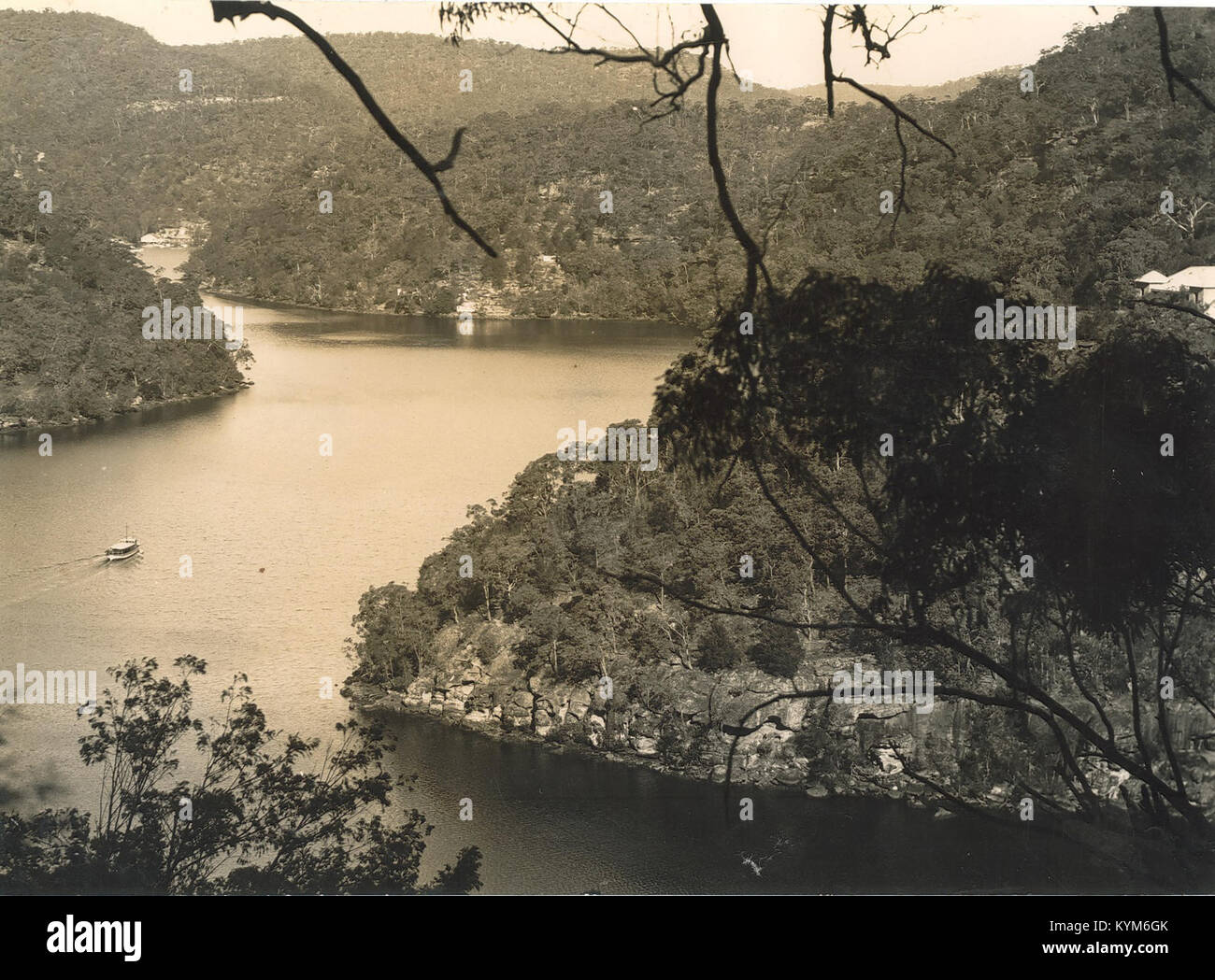 An aerial photograph of Berowra Waters in Berowra, New South Wales ...