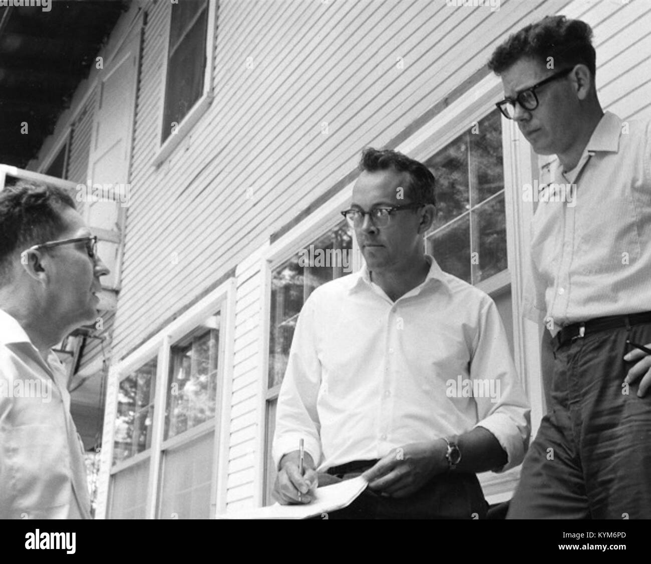 A photograph from the 1964 missionary retreat in France, featuring ...