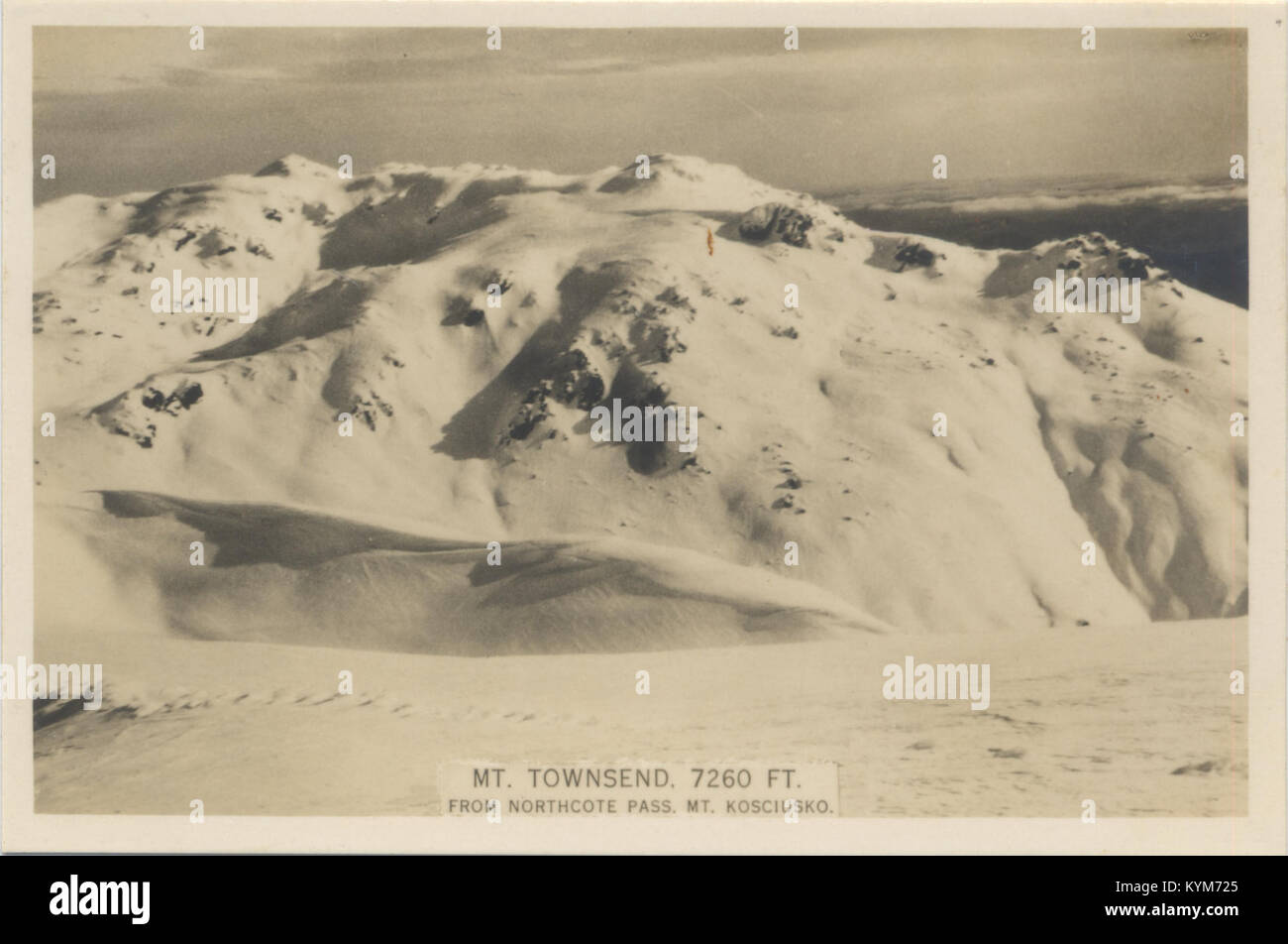 A photograph showing Mount Townsend, located in the Snowy Mountains of ...