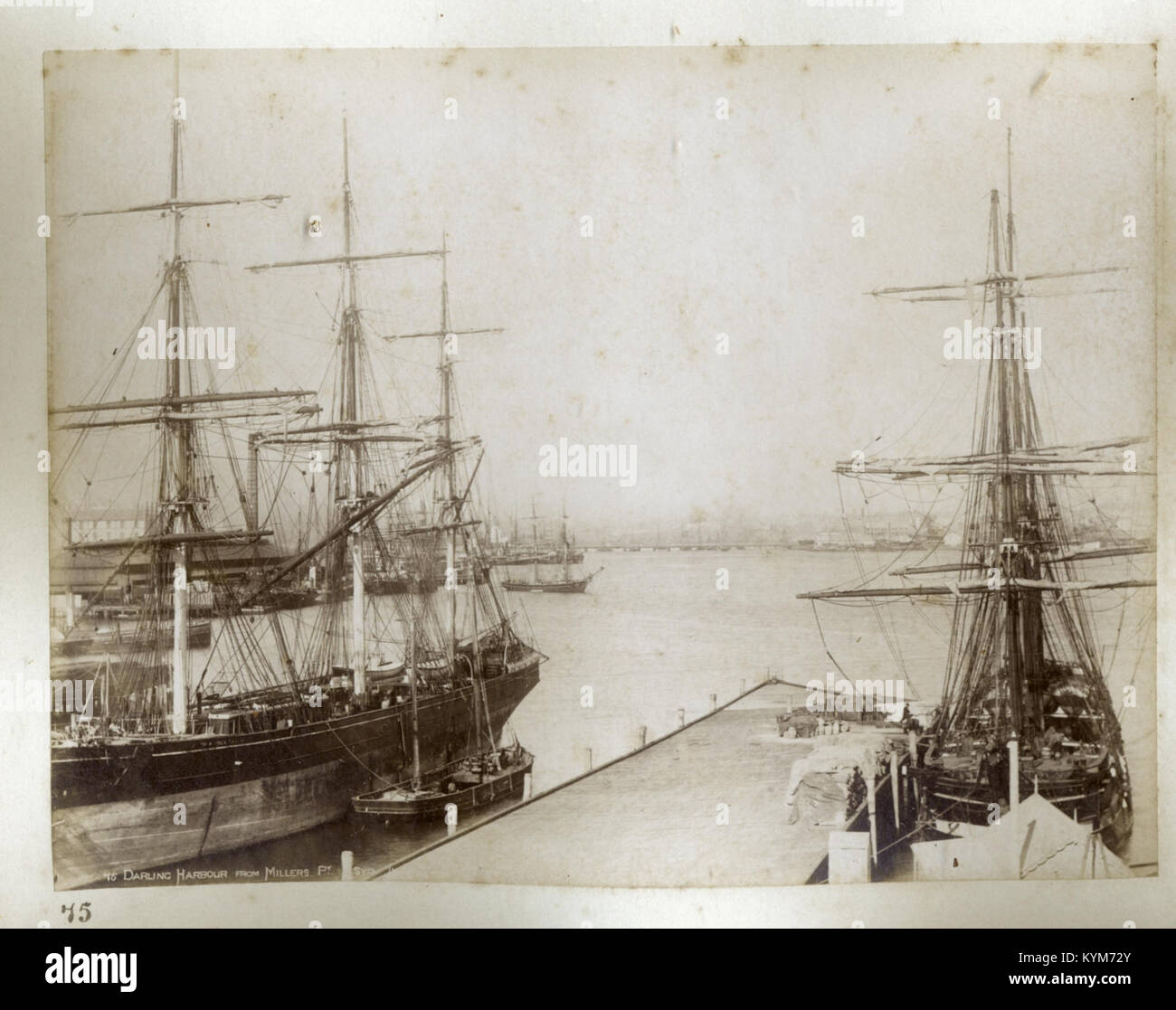 A panoramic view of Darling Harbour taken from Milsons Point ...
