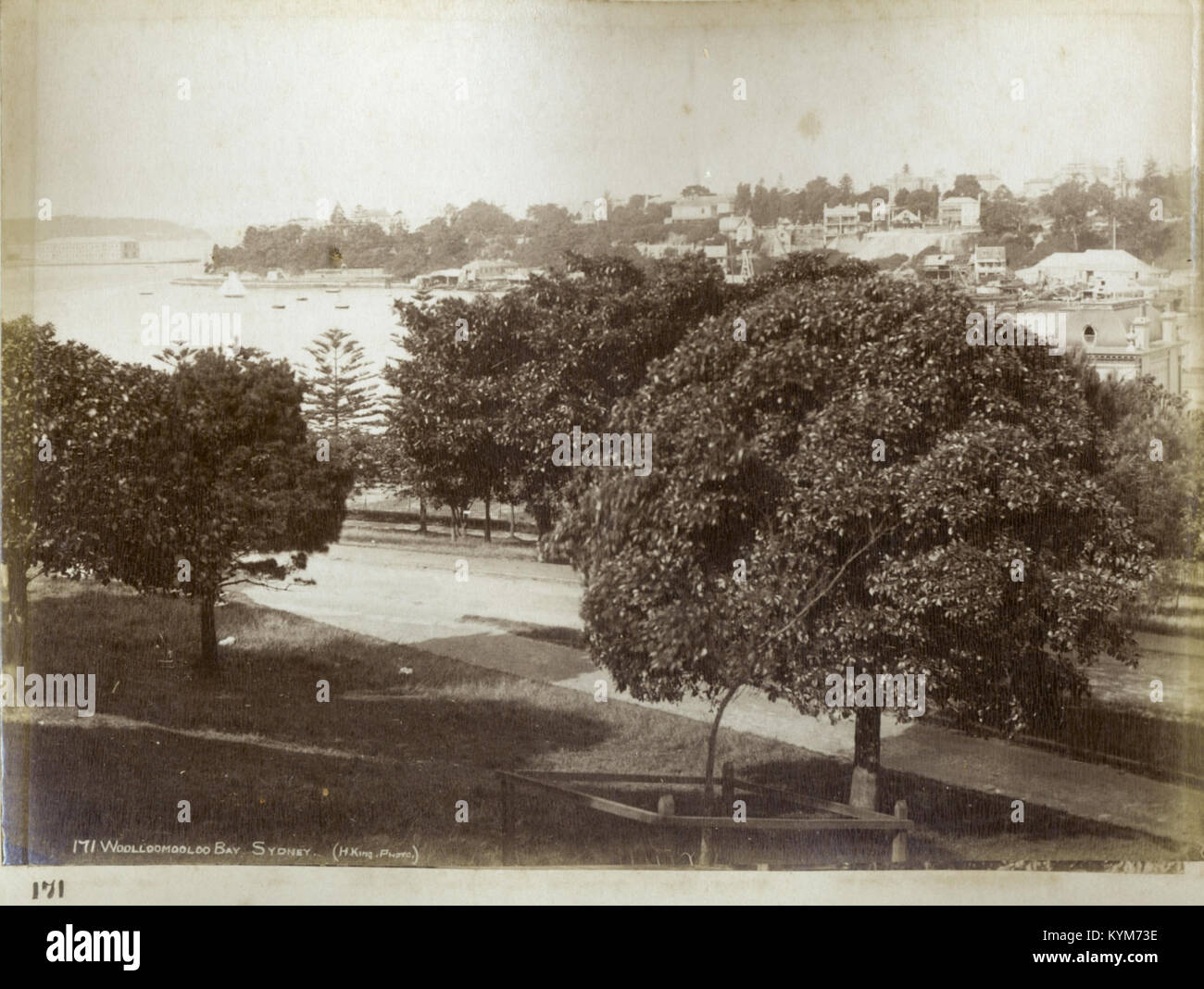 A photograph of Woolloomooloo Bay in Sydney, featuring the waterfront ...