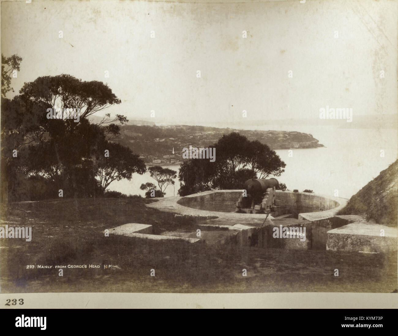A landscape photograph of Manly from George's Head, taken by Henry King ...