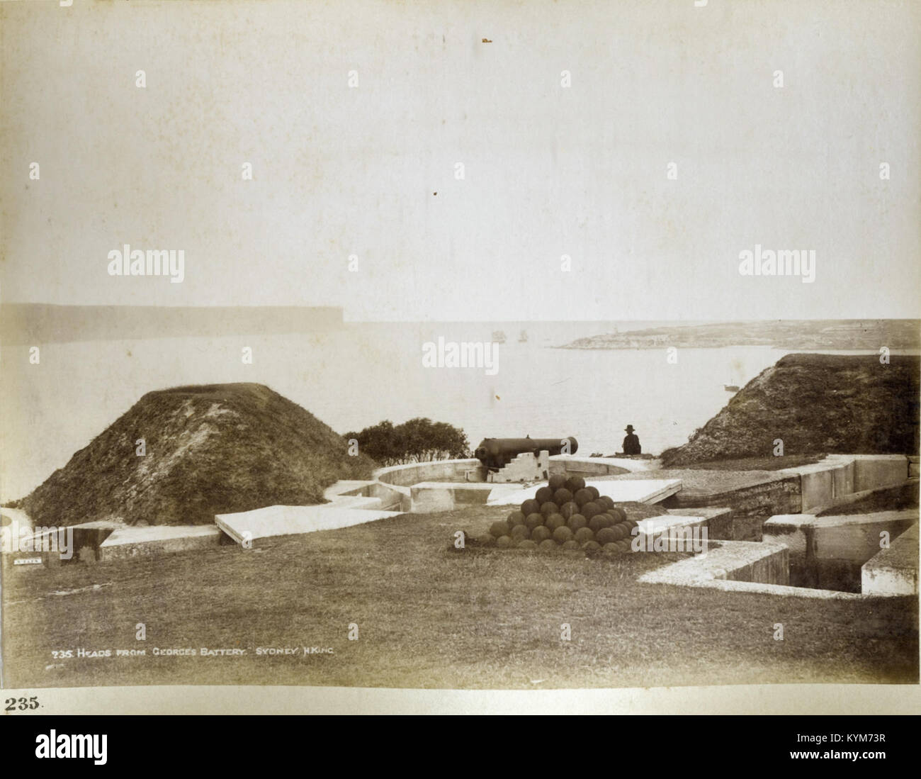 This image depicts 235 heads from George's Battery in Sydney, a ...