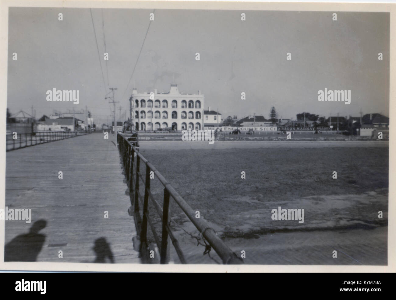 A historic photograph of Largs Bay in Adelaide, South Australia, taken ...
