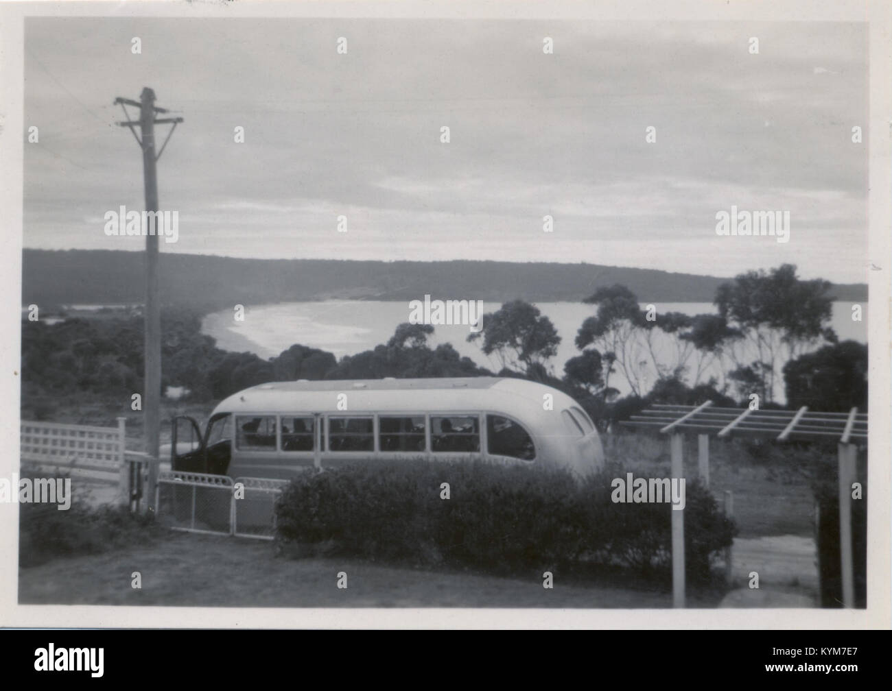A historic aerial photograph of Twofold Bay, taken from the 'Fairmont ...