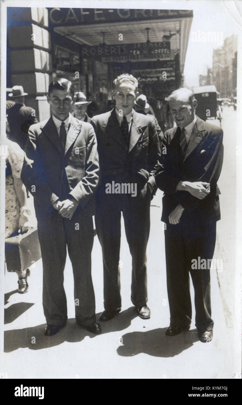 A group photograph from 1936 showing Dave Woodley (on the left) with ...
