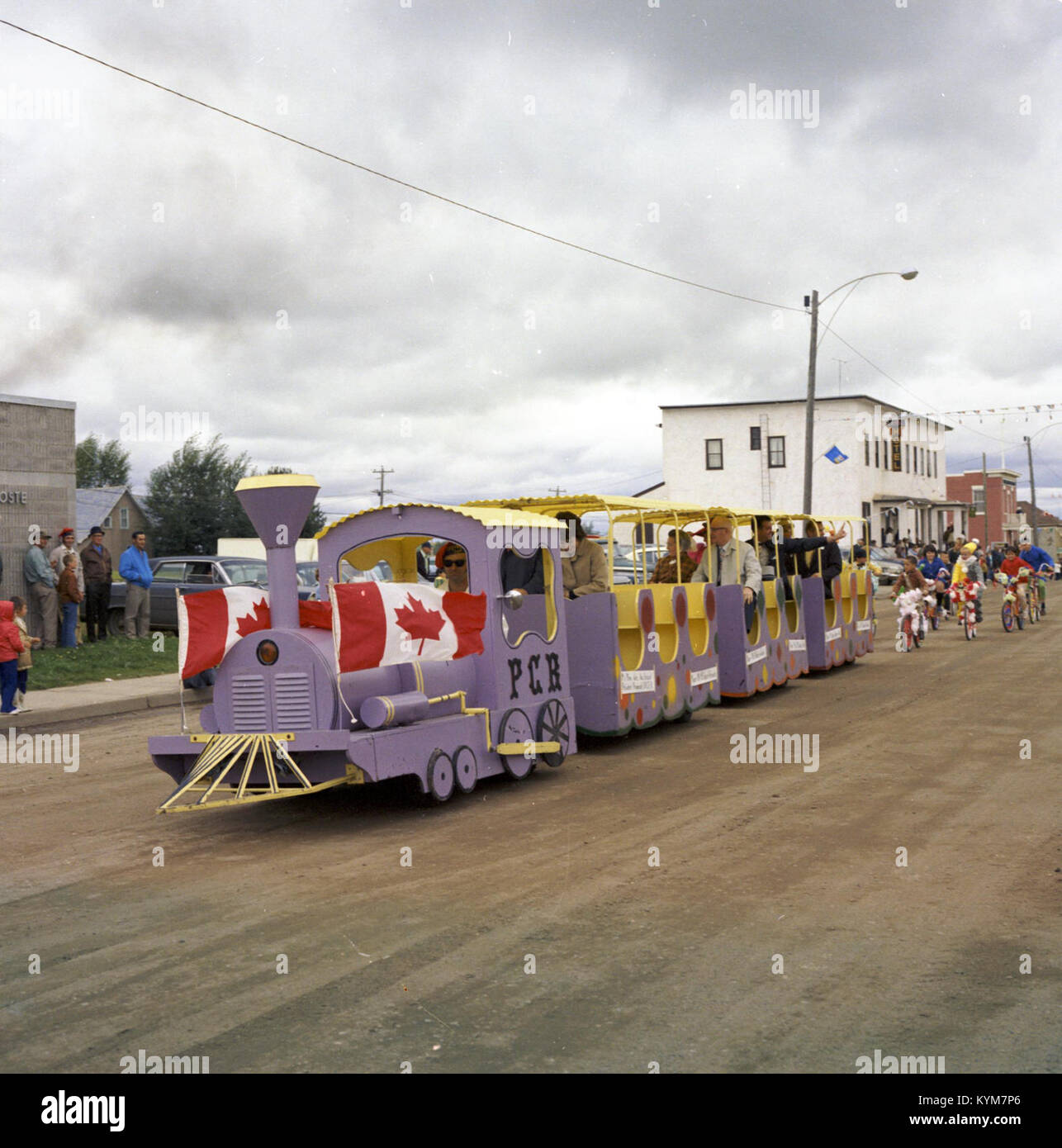 A historic photograph of the Legal County Fair parade, capturing a ...