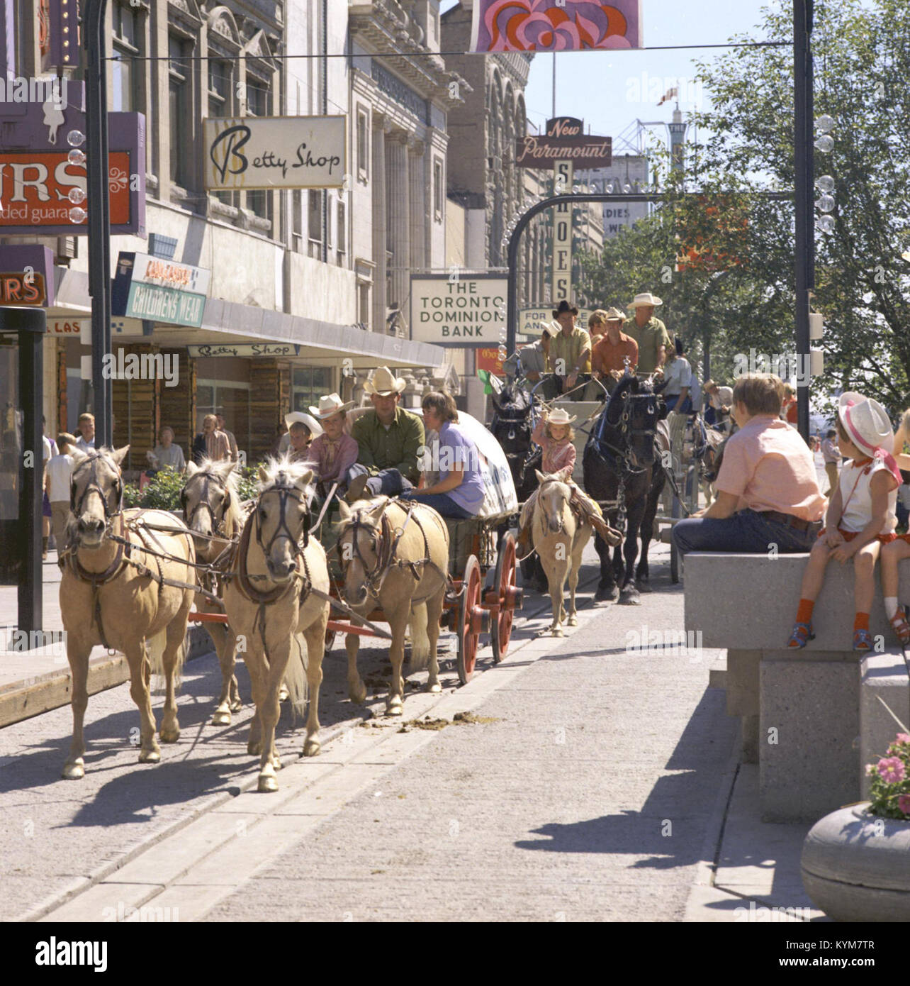A historical photograph of a horse-drawn carriage at the Calgary ...